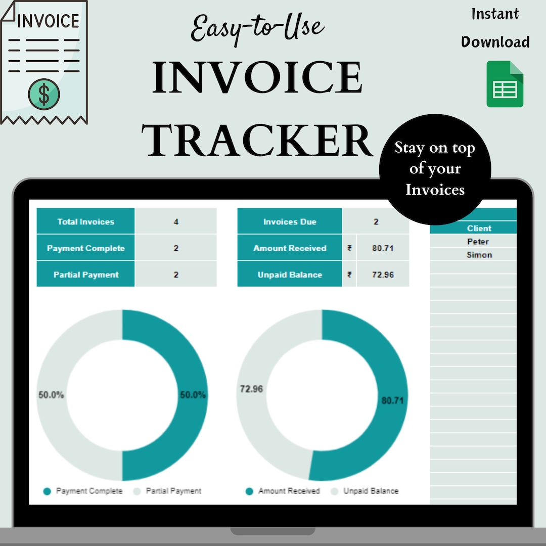 All-in-one Automated Invoice Tracker - Etsy
