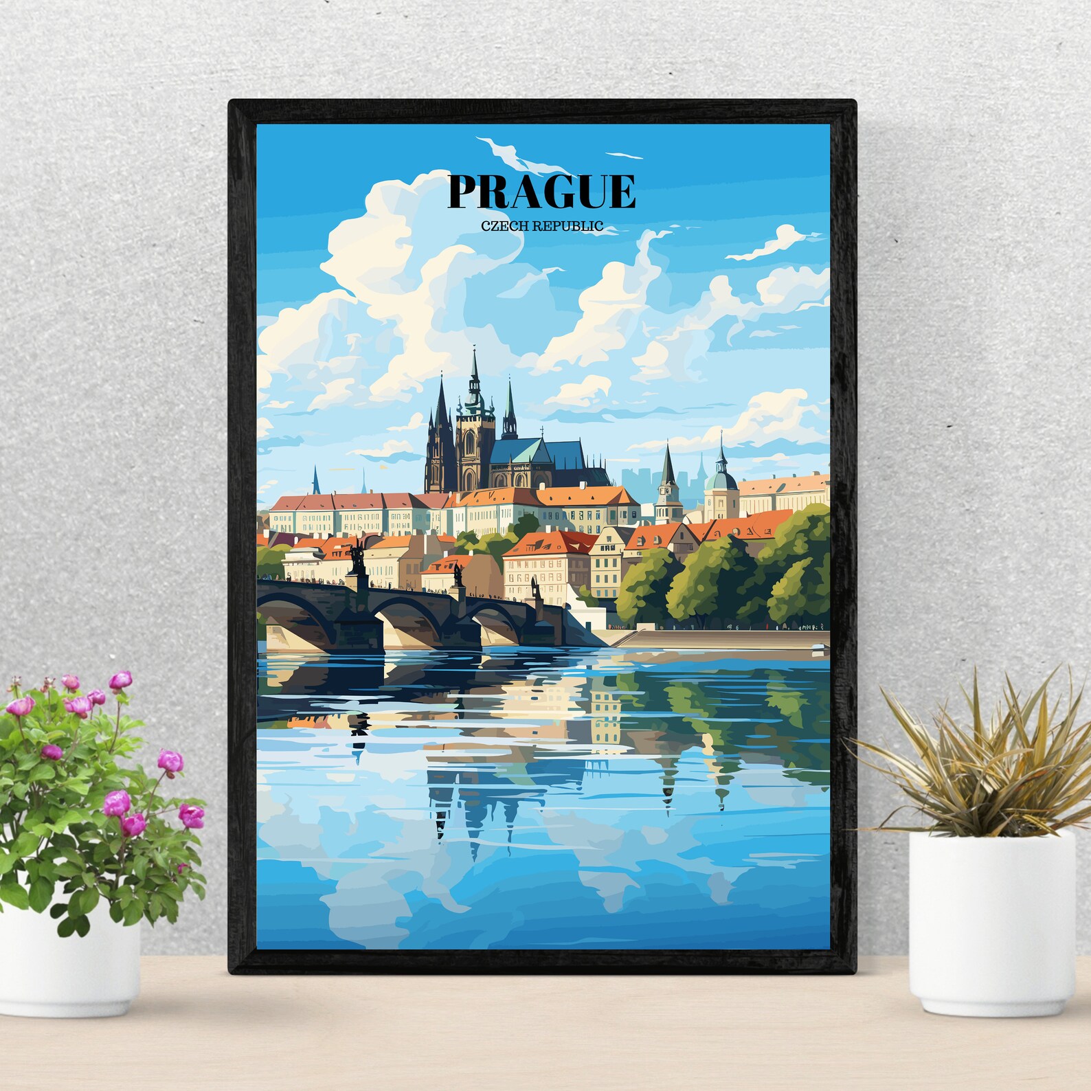 Prague Travel Print Wall Art Prague Wall Hanging Home Décor Prague Gift ...