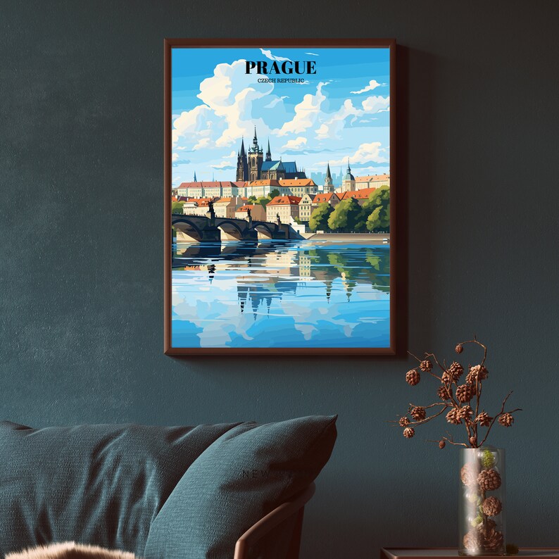 Prague Travel Print Wall Art Prague Wall Hanging Home Décor Prague Gift ...