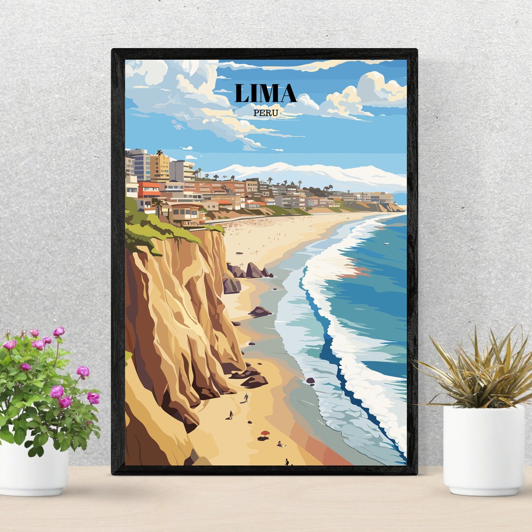 Lima Travel Print Wall Art Lima Wall Hanging Home Décor Lima Gift Art ...