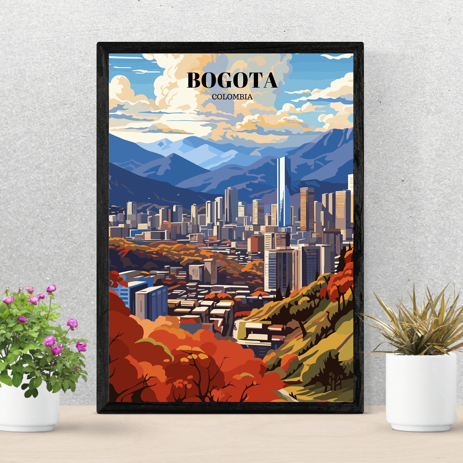 Bogota Travel Print Wall Art Bogota Wall Hanging Home Décor Bogota Gift ...