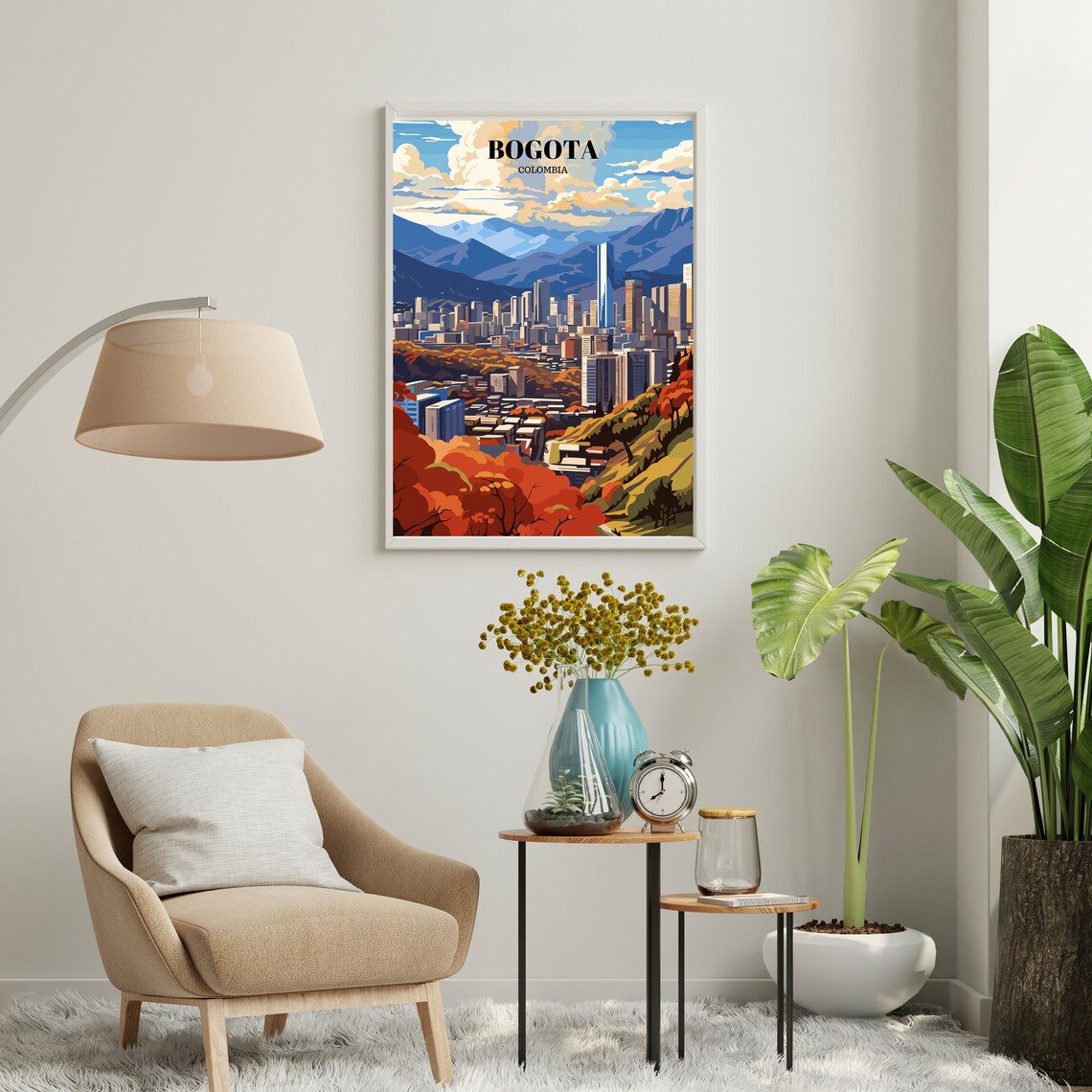 Bogota Travel Print Wall Art Bogota Wall Hanging Home Décor Bogota Gift ...