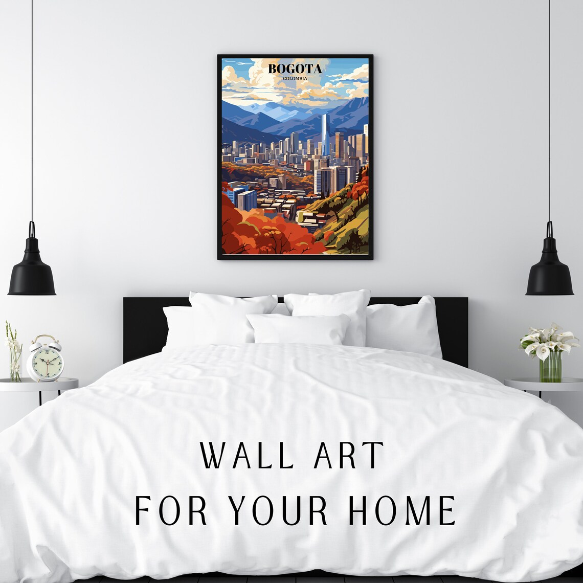 Bogota Travel Print Wall Art Bogota Wall Hanging Home Décor Bogota Gift ...