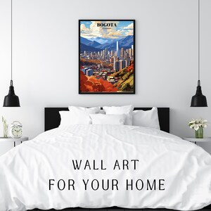 Bogota Travel Print Wall Art Bogota Wall Hanging Home Décor Bogota Gift ...