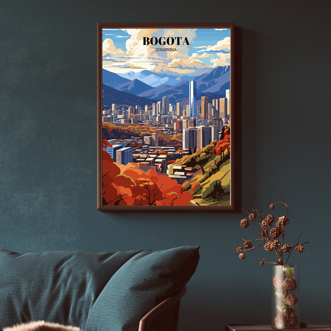 Bogota Travel Print Wall Art Bogota Wall Hanging Home Décor Bogota Gift ...