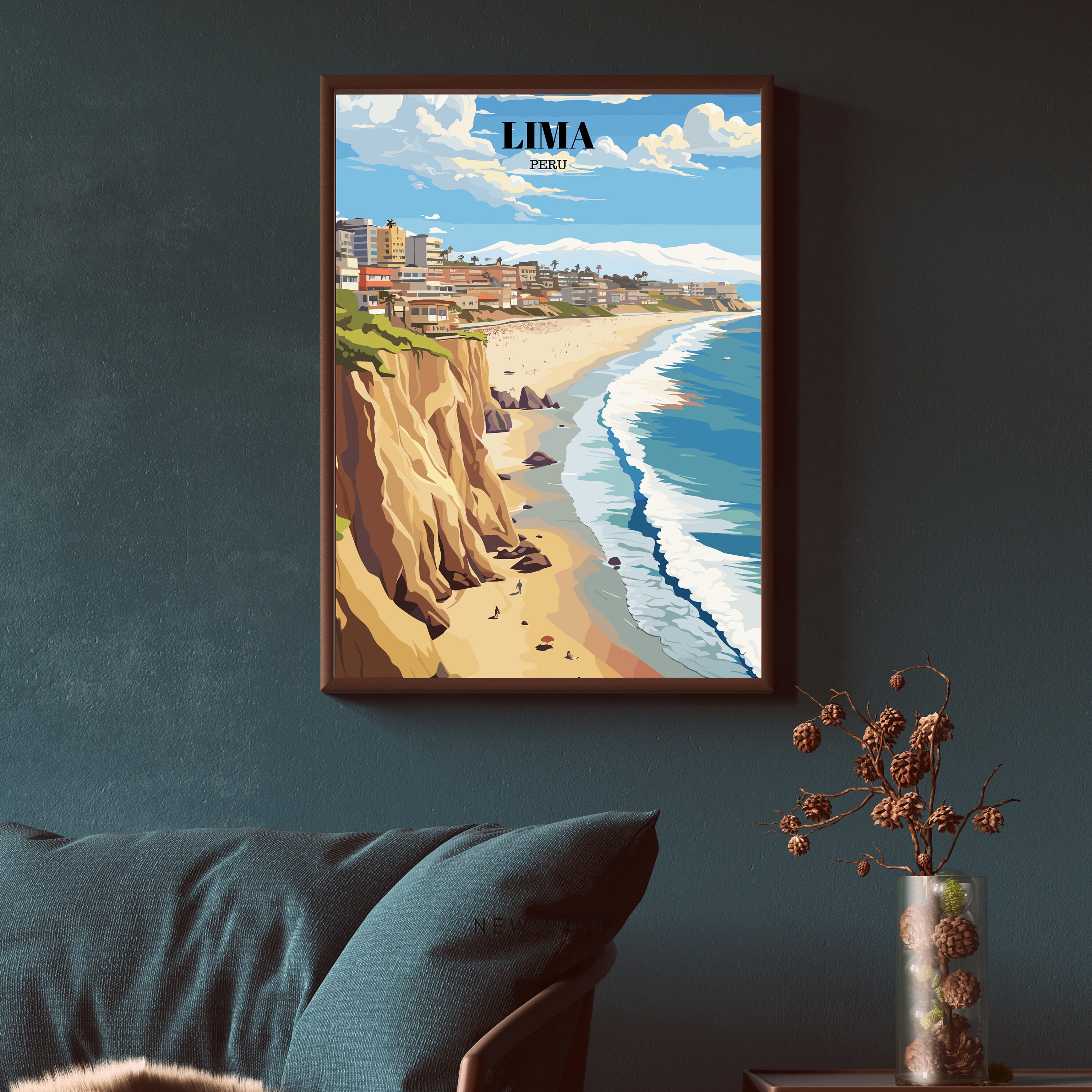 Lima Travel Print Wall Art Lima Wall Hanging Home Décor Lima Gift Art ...