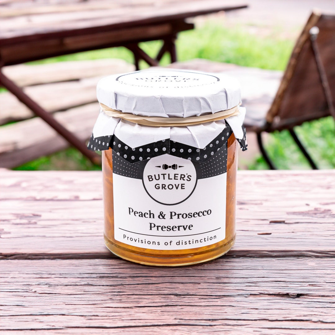 Personalised Peach & Prosecco Preserve 227g - Etsy
