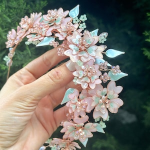 SAKURA (tiara) | Sakura Bridal Tiara, Cherry Flower Crown, Cherry ...