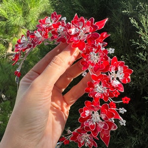 SAKURA (tiara) | Sakura Bridal Tiara, Cherry Flower Crown, Cherry ...