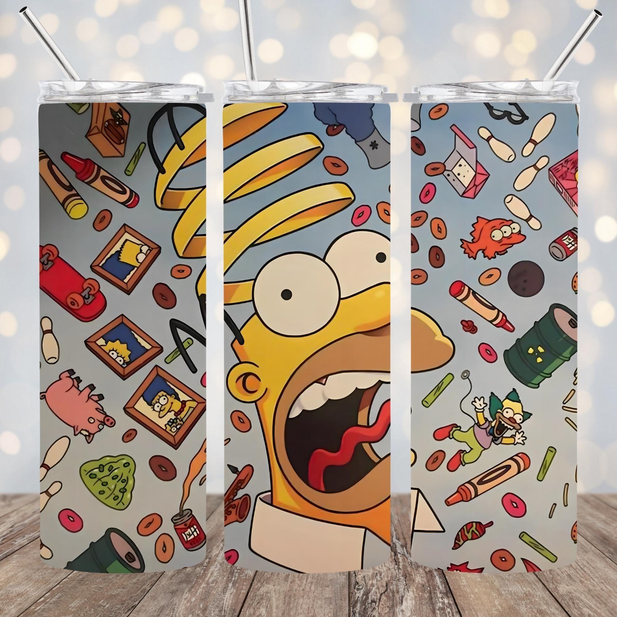 30 the Simpsons Tumbler Wrap Bundle 20oz Skinny Tumblers - Etsy Australia