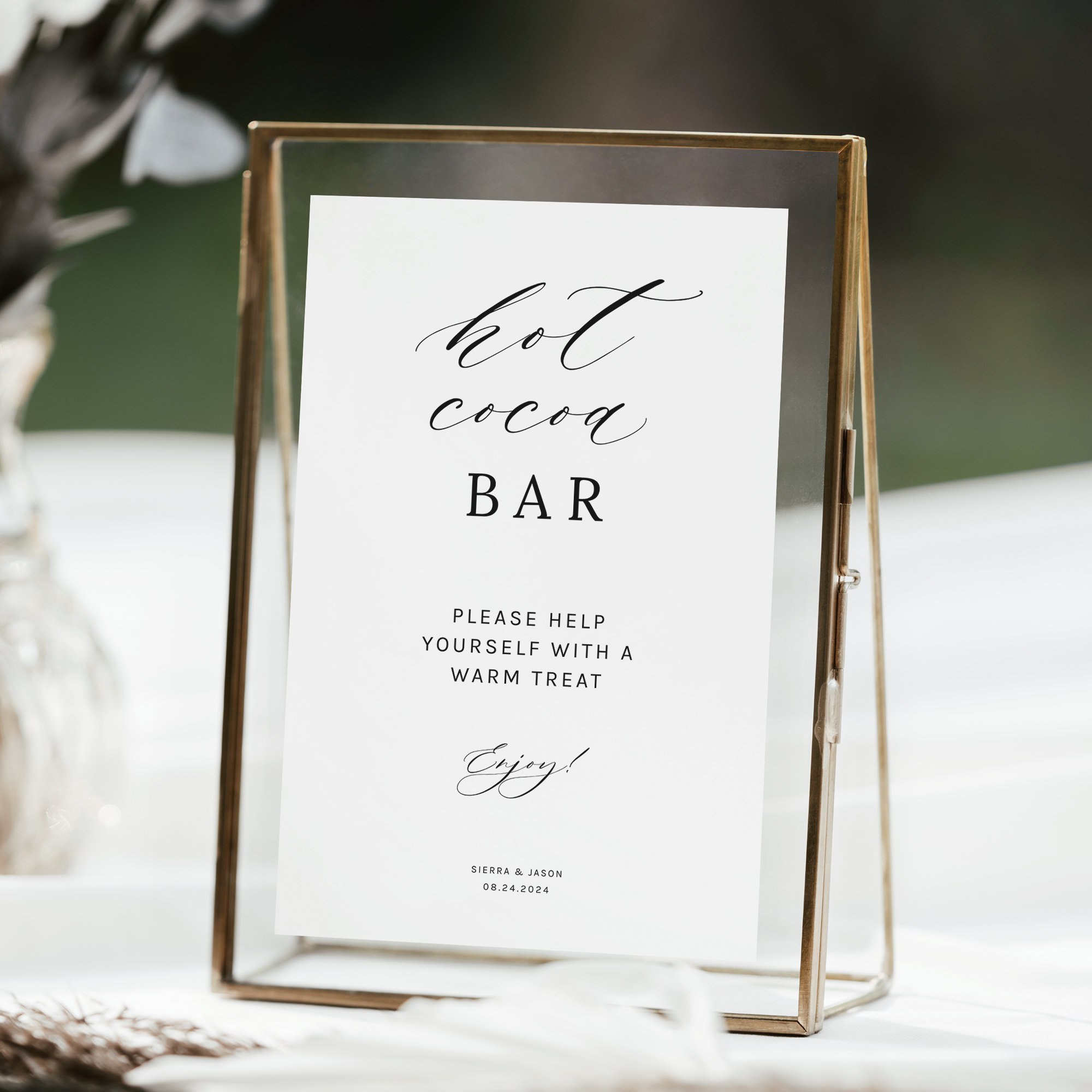 Hot Cocoa Bar Sign, Hot Chocolate Bar, Wedding Bar Menu, Dessert Bar ...