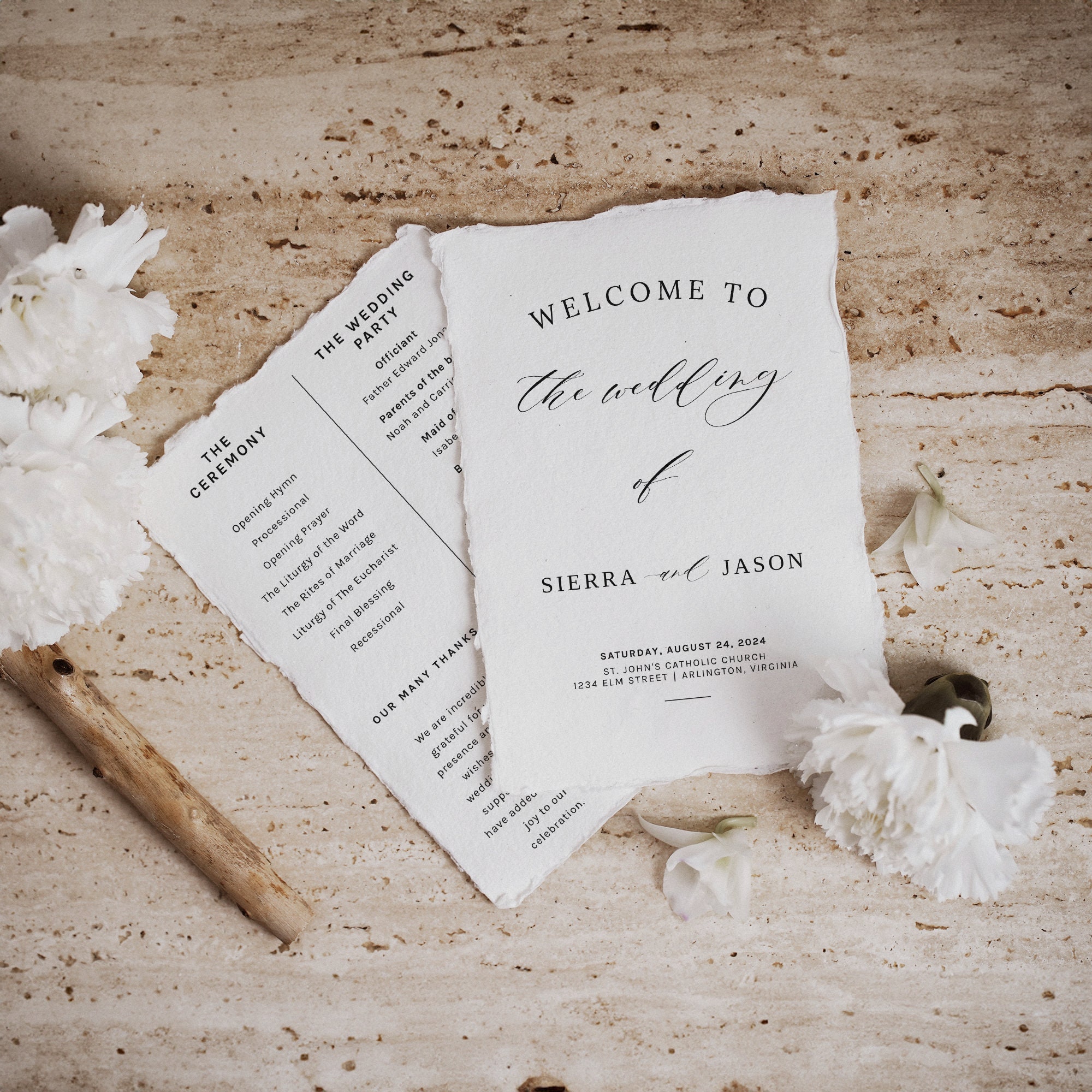 Wedding Program Template Download Ceremony Program Template - Etsy