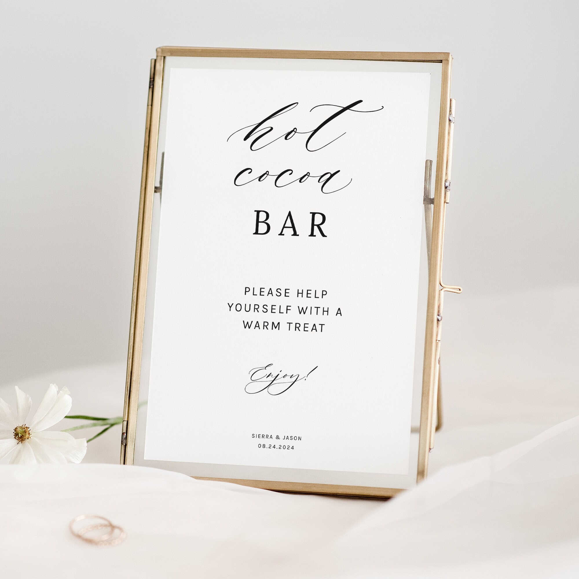 Hot Cocoa Bar Sign, Hot Chocolate Bar, Wedding Bar Menu, Dessert Bar ...