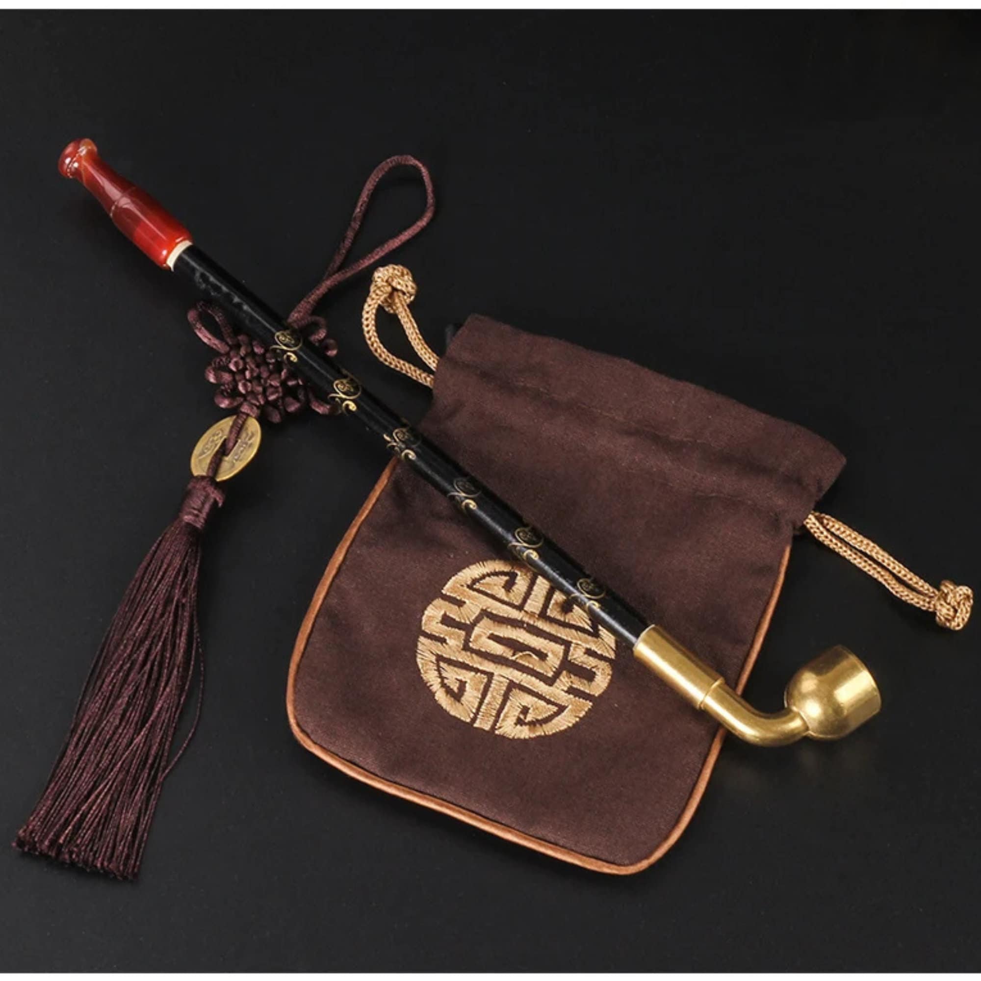 Chinese Long Stem Vintage Smoking Pipe - Tobacco Pipe - Gift to Friend ...