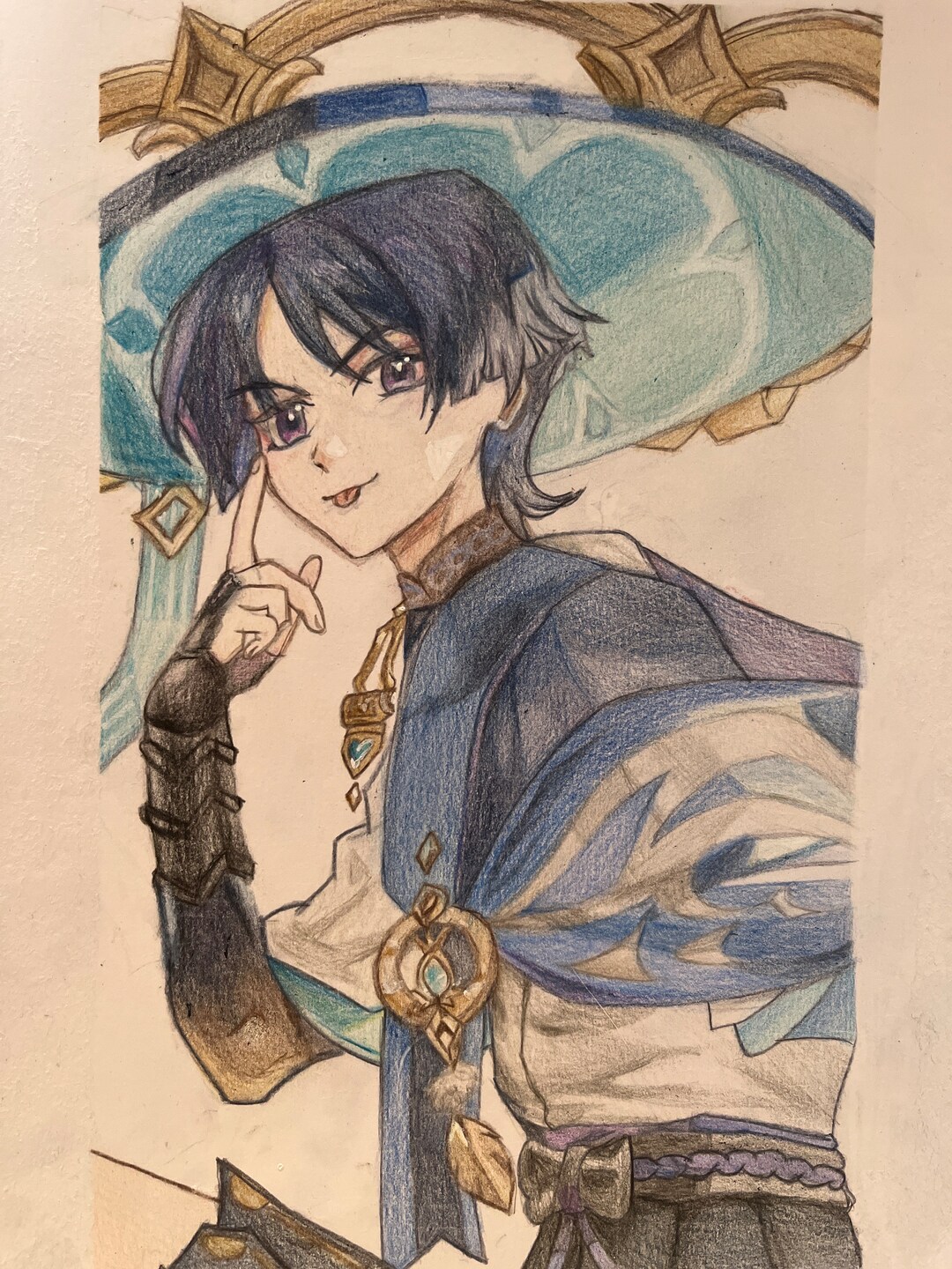 Drawing Wanderer Genshin Impact - Etsy