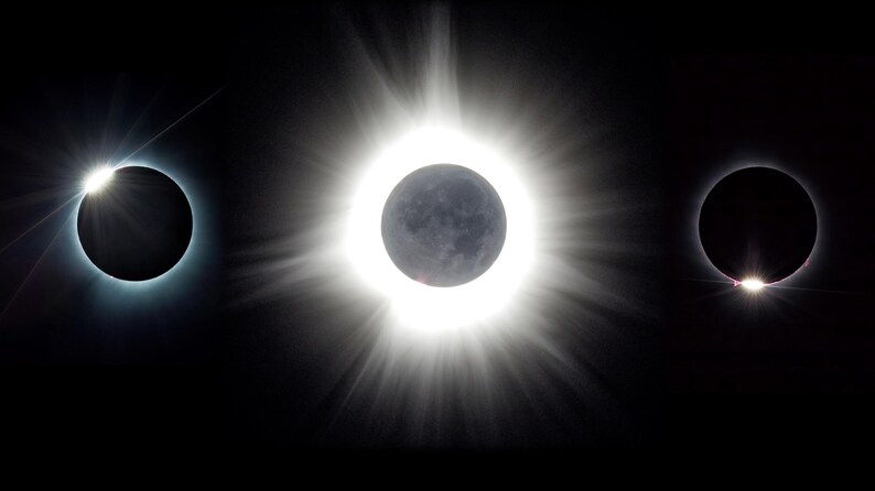 2024 Total Solar Eclipse Fine Art Print Panorama (earthshine) - Etsy