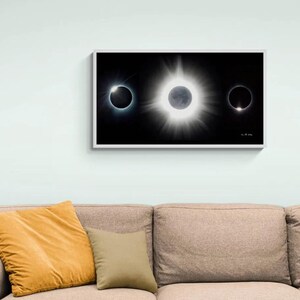 2024 Total Solar Eclipse Fine Art Print Panorama (earthshine) - Etsy