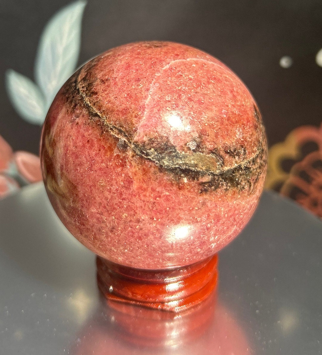 Rhodonite Sphere 61 Mm Mostly Pink - Etsy