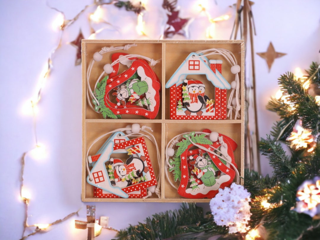 Handmade Christmas Tree Ornaments Set of 12 Christmas - Etsy