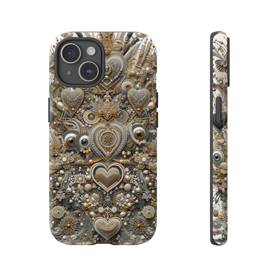 Whimsical Hearts Bows Eyes Pearls and Stars Gold-embellished Custom ...