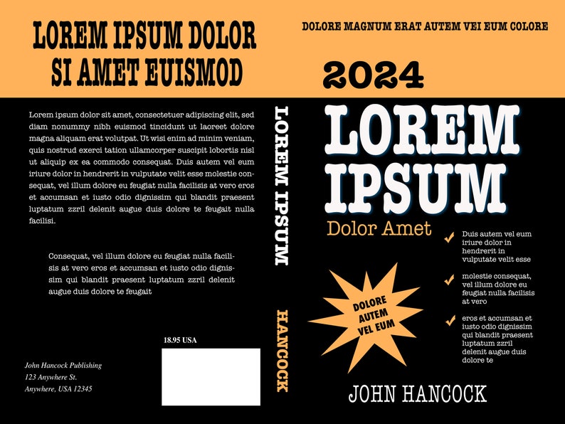 Book Cover Template, Fully Editable for Academic, Business, How-to, Non ...