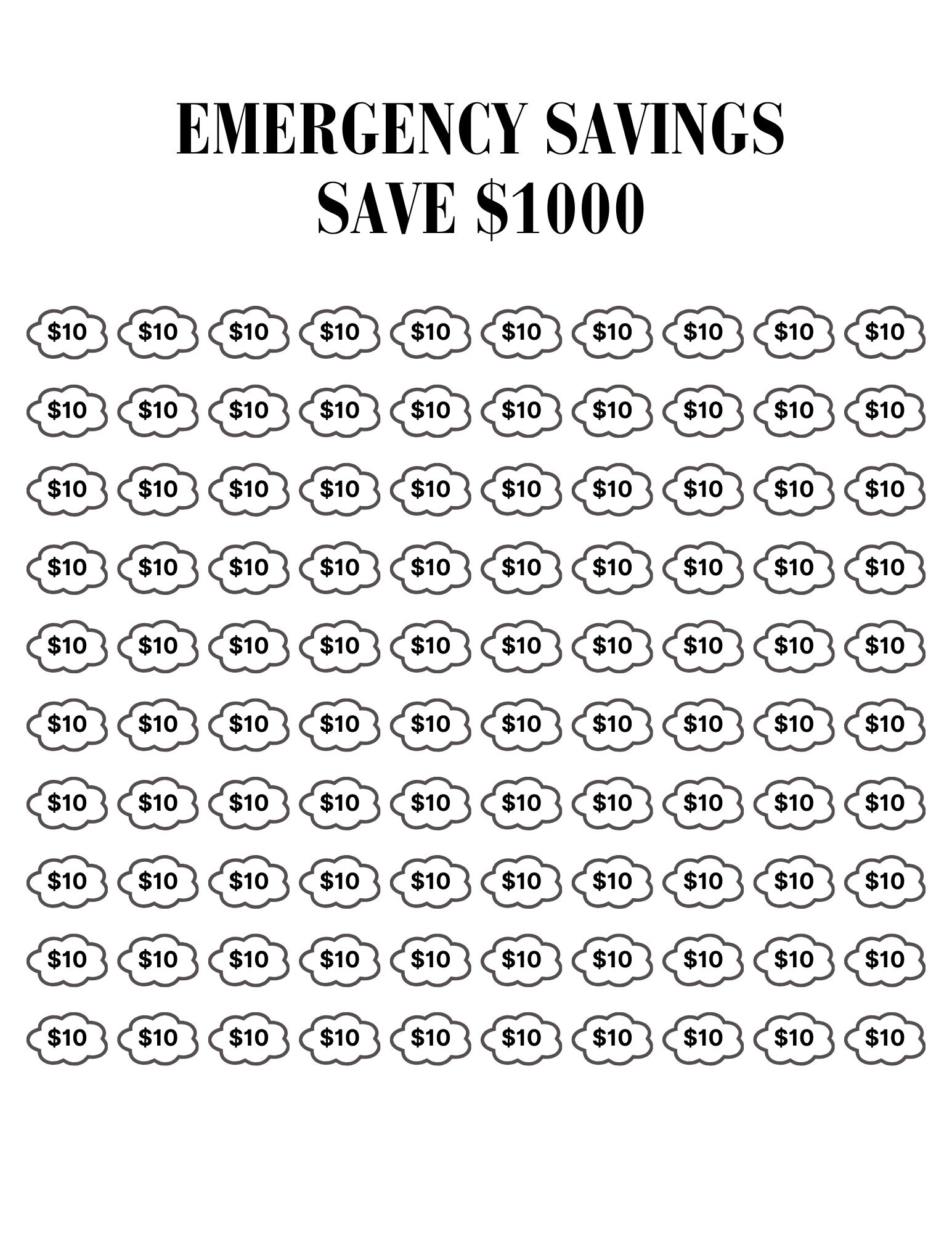 Savings Challenge-printable-neurodivergent-friendly-instant Download ...