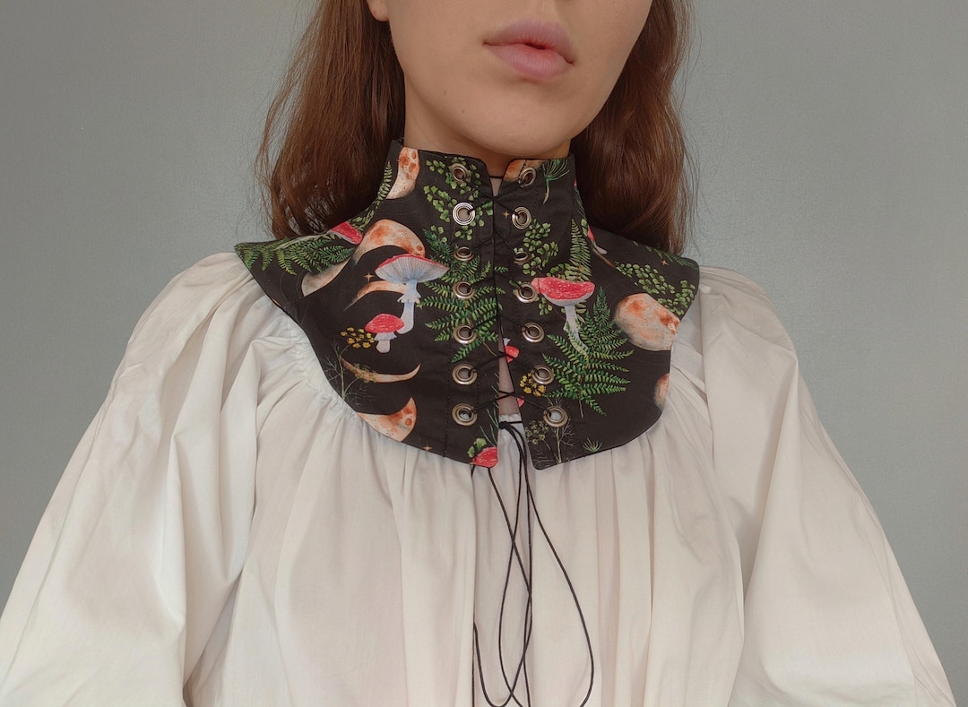 Detachable Collar, Reversible Collar, Neck Corset, Mushrooms Collar ...