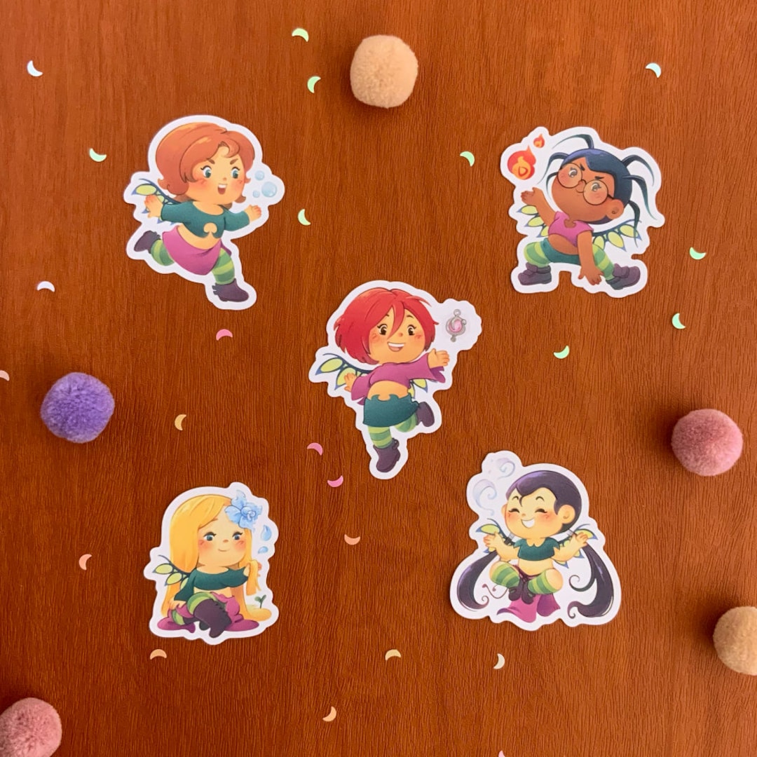 W.I.T.C.H. Vinyl Sticker Set | Witch Sticker Pack| Magical Girl Comic ...