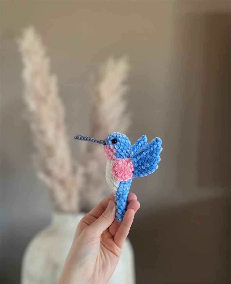 Hummingbird Crochet Pattern Amigurumi Beginner Friendly Easy Stuffed ...