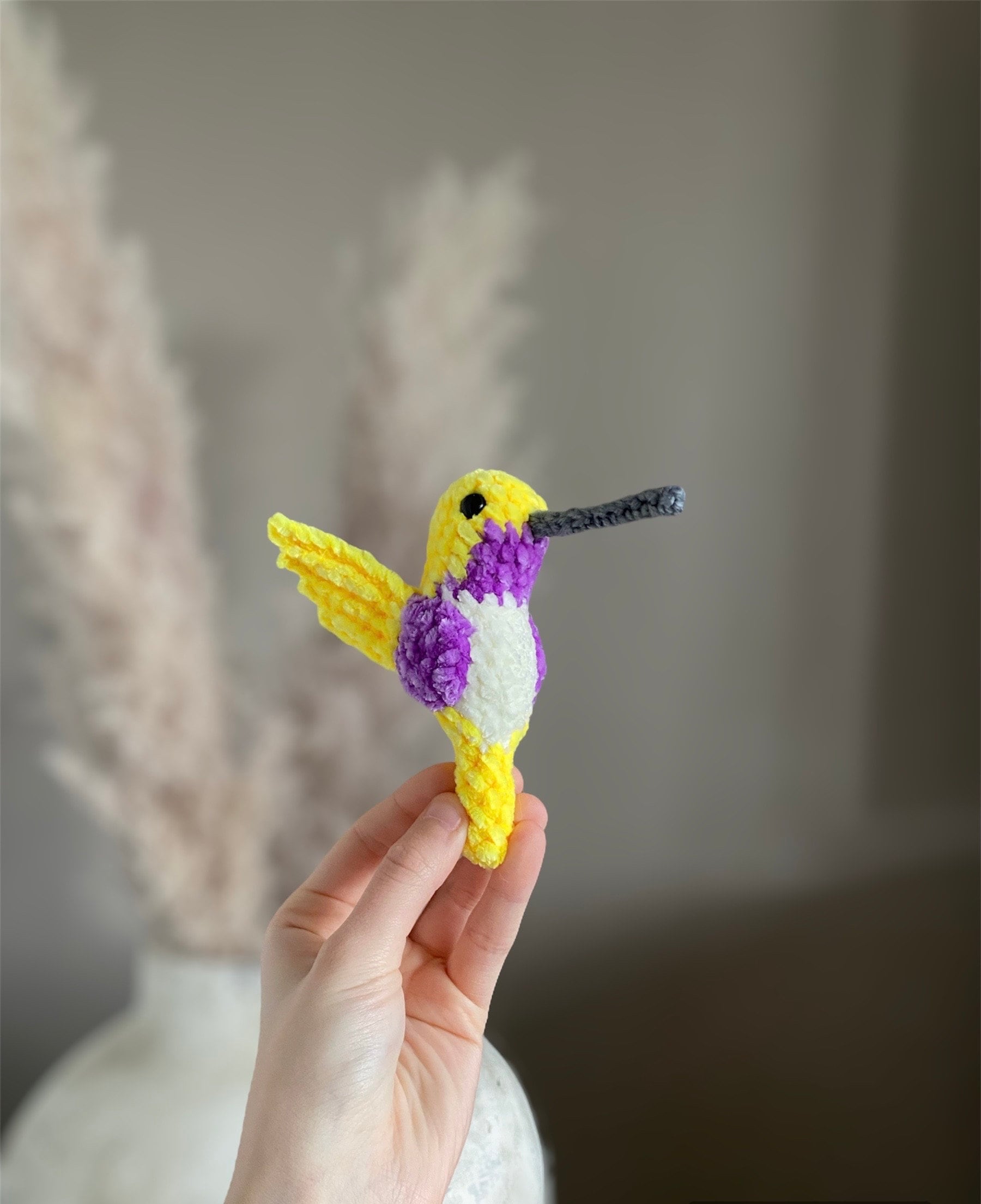 Hummingbird Crochet Pattern Amigurumi Beginner Friendly Easy Stuffed ...