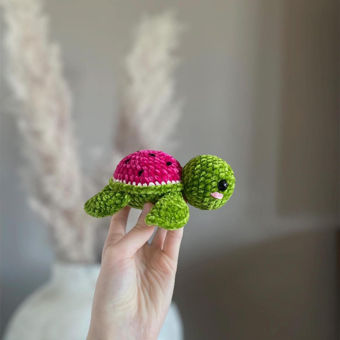 Watermelon Turtle Crochet Pattern Amigurumi Plushie Easy Quick Beginner ...