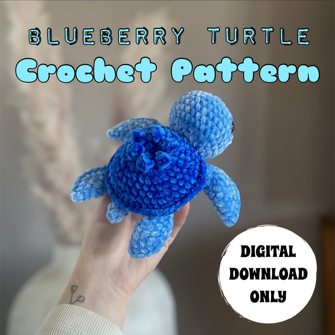 Blueberry Turtle Crochet Pattern Amigurumi Quick Easy Beginner Friendly ...