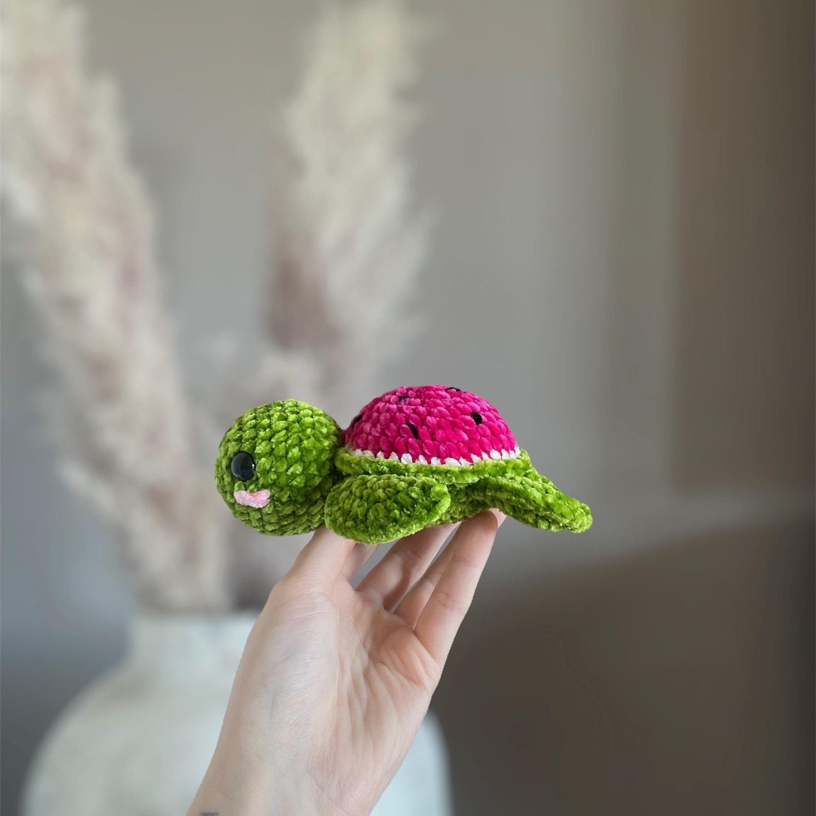 Watermelon Turtle Crochet Pattern Amigurumi Plushie Easy Quick Beginner ...