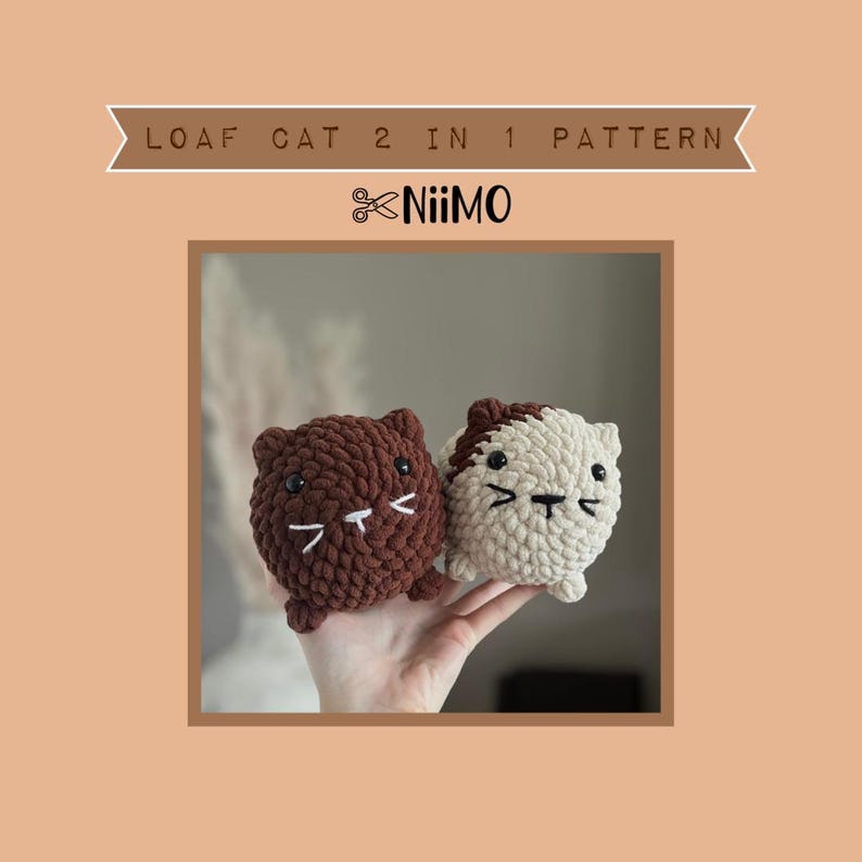 2 in 1 Loaf Cat Amigurumi Crochet Pattern Digital Download Easy ...