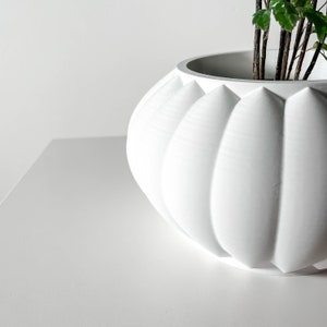 Chic Eco-friendly Plant Pot - Wave Pattern Planter With Drainage for ...