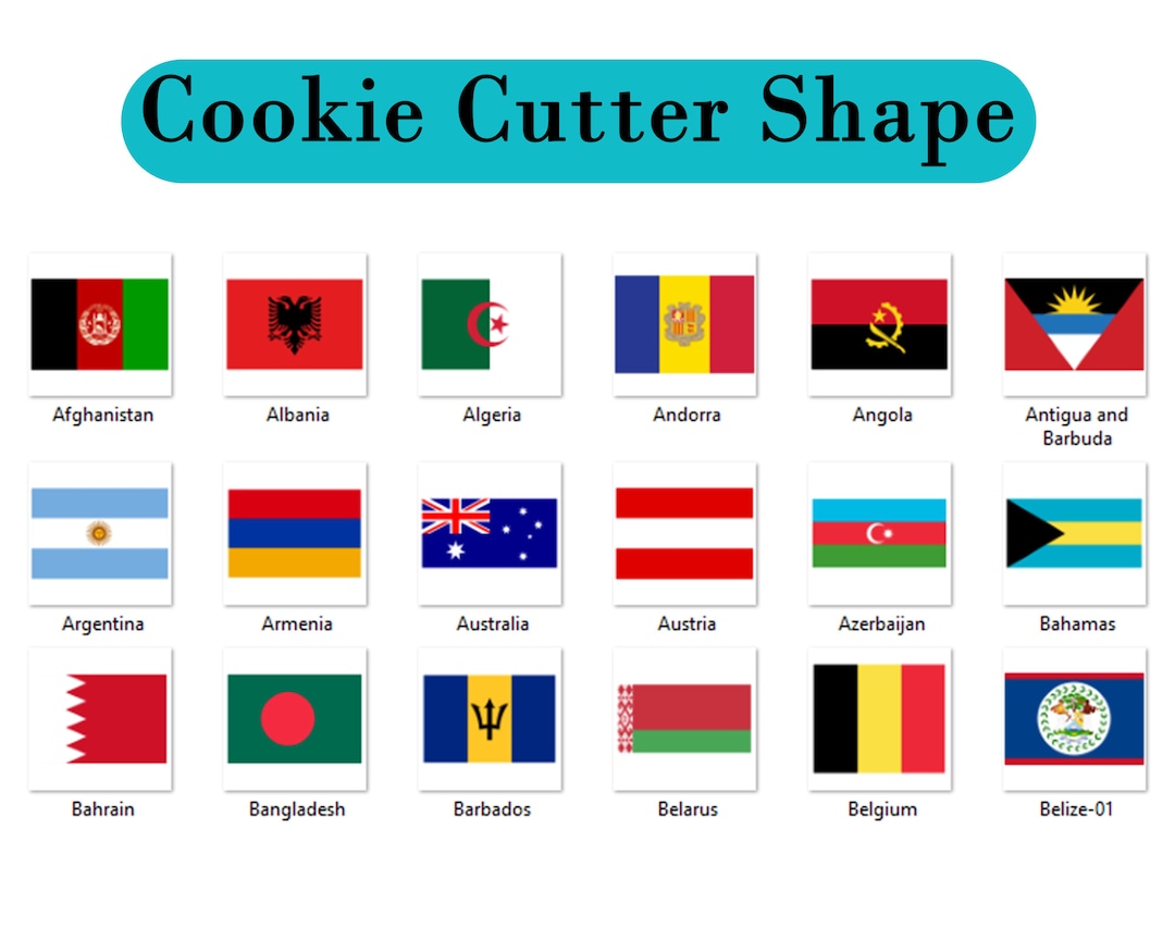 Discover an Extensive Collection of Flag-shaped Cookie Cutter Stamps ...