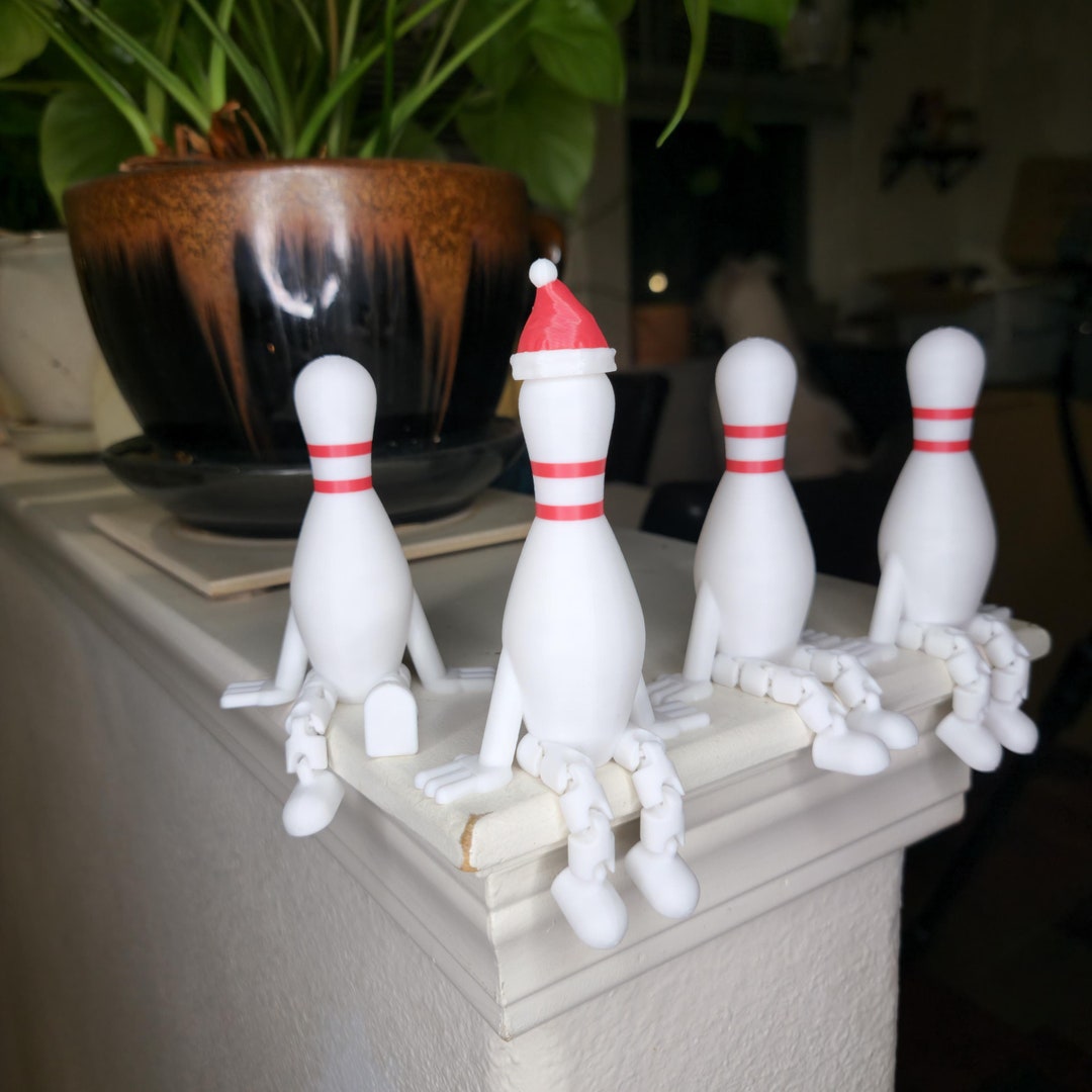 Bowling Buddy Figurine - Articulated Mini Bowling Pin Toy - Pin Pal ...