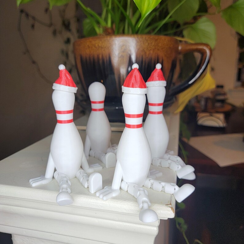 Bowling Buddy Figurine - Articulated Mini Pin Toy - Pin Pal Desk Buddy ...