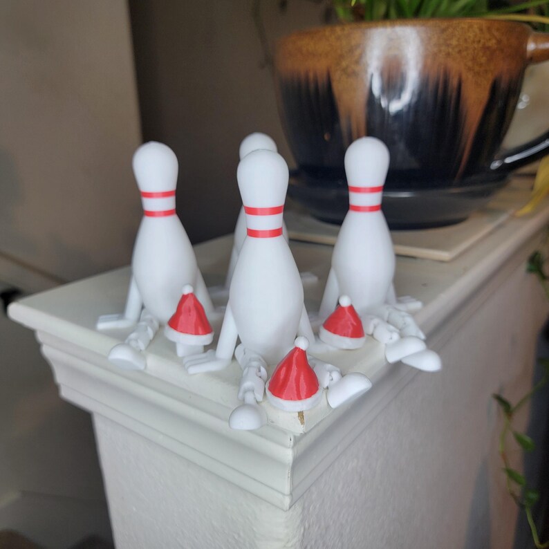 Bowling Buddy Figurine - Articulated Mini Pin Toy - Pin Pal Desk Buddy ...