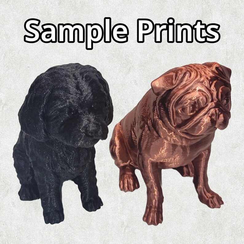 Lifelike Keeshond Figurine - 3D Printed Dog Statue for Home Decor, Pet ...
