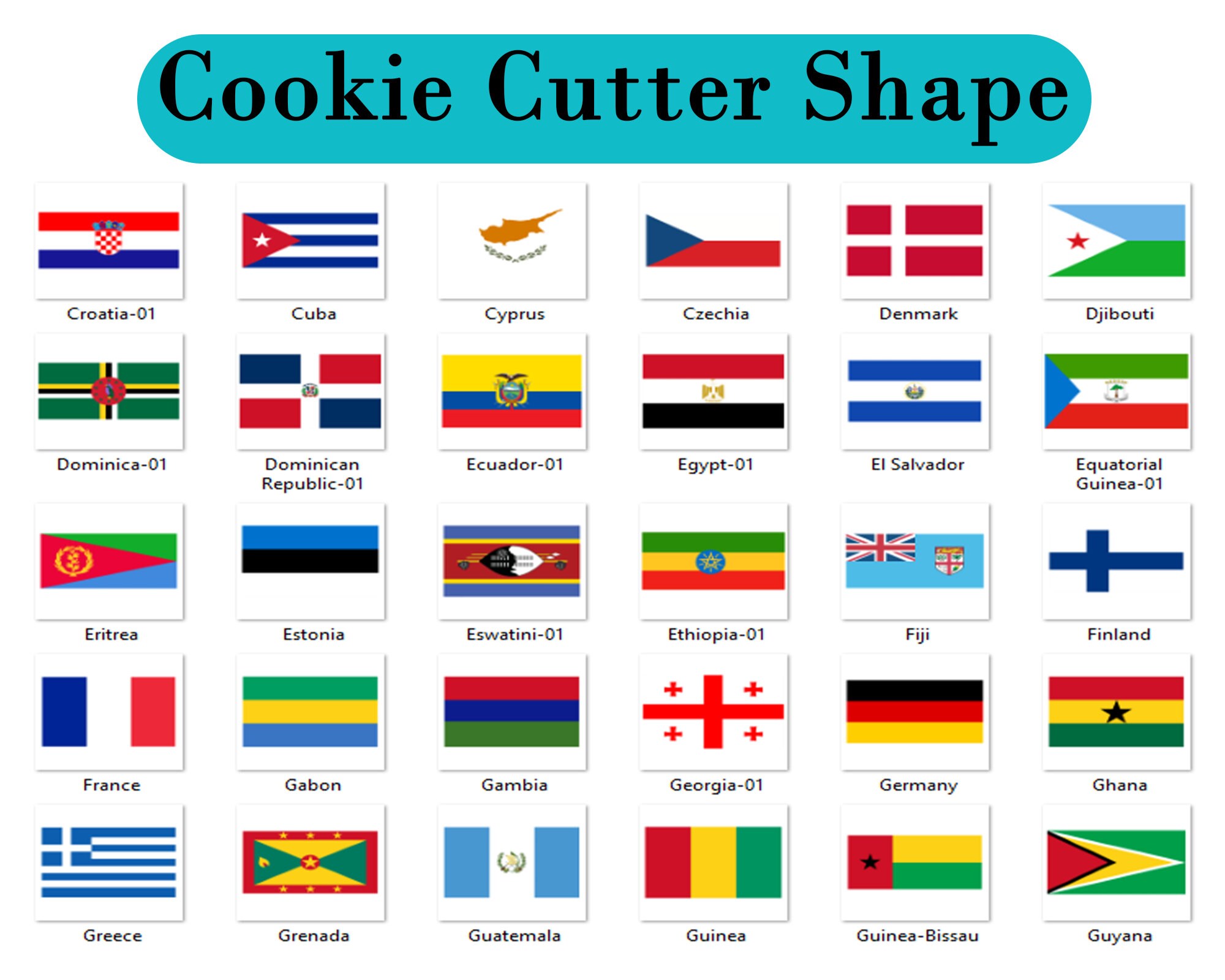 Crafting Worldly Delights: Cookie Cutter Stamps Featuring Flags of 198 ...