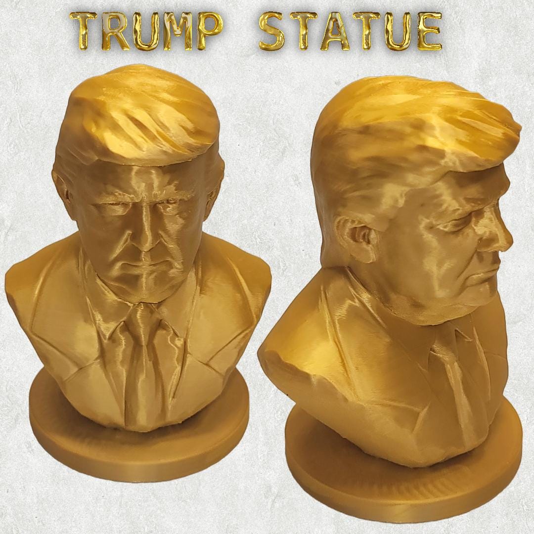 Realistic Miniature Donald Trump Bust - Unique Gift for Political ...