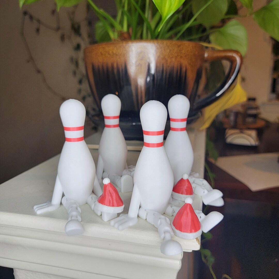 Bowling Buddy Figurine - Articulated Mini Pin Toy - Pin Pal Desk Buddy ...