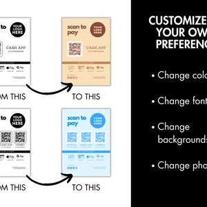 Editable Scan to Pay Sign Template Scan Editable QR Code Sign Printable ...