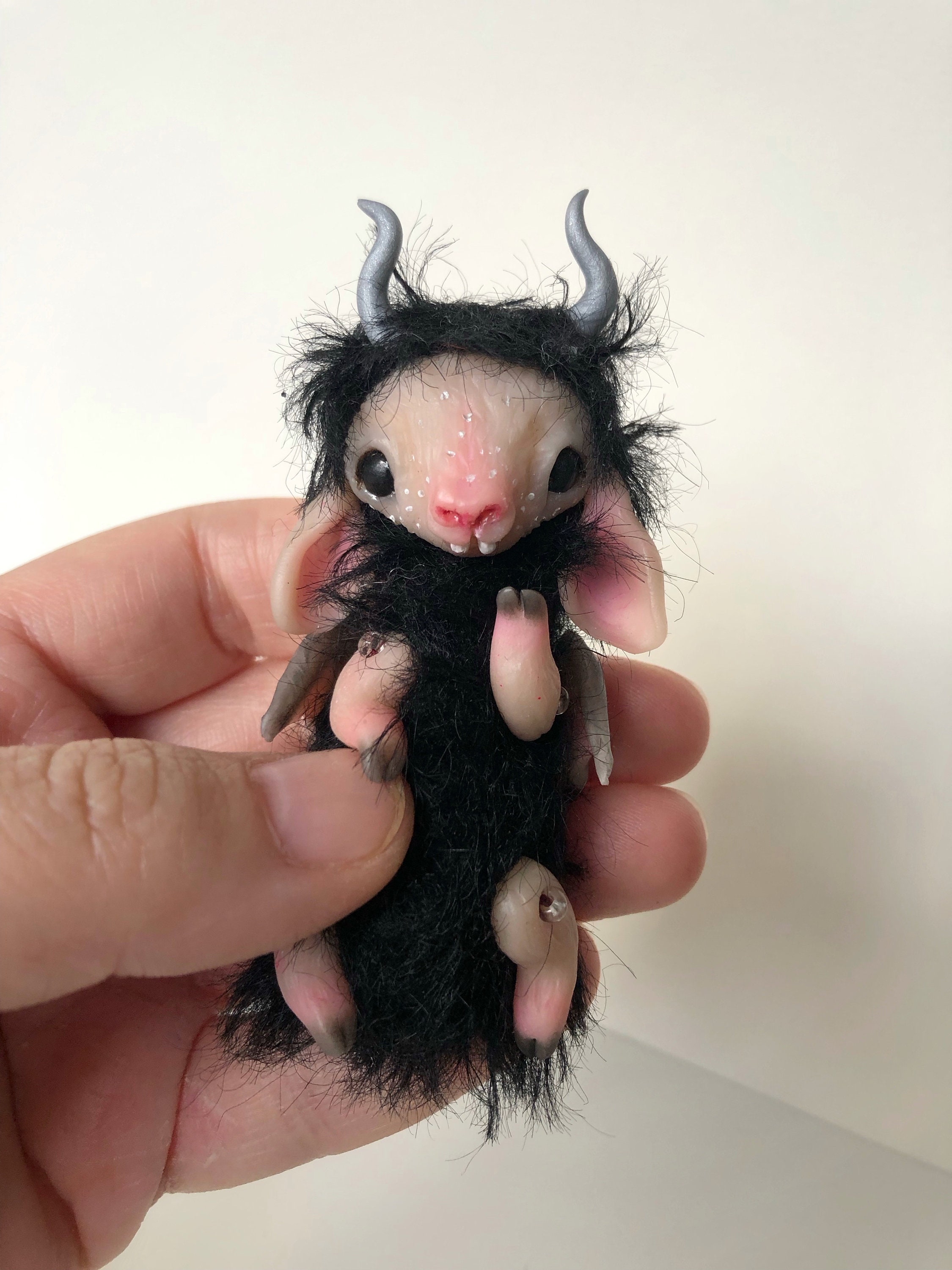 Baby Krampus. Adorable Tiny Handmade Art Toy - Etsy