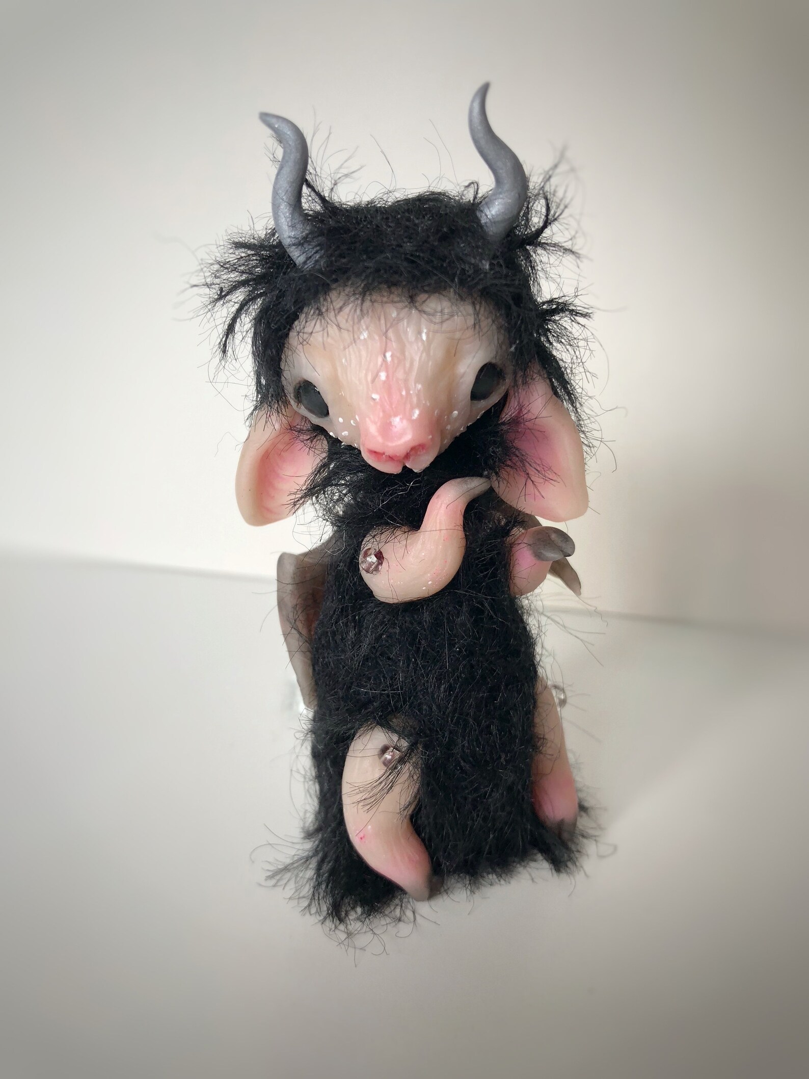 Baby Krampus. Adorable Tiny Handmade Art Toy - Etsy