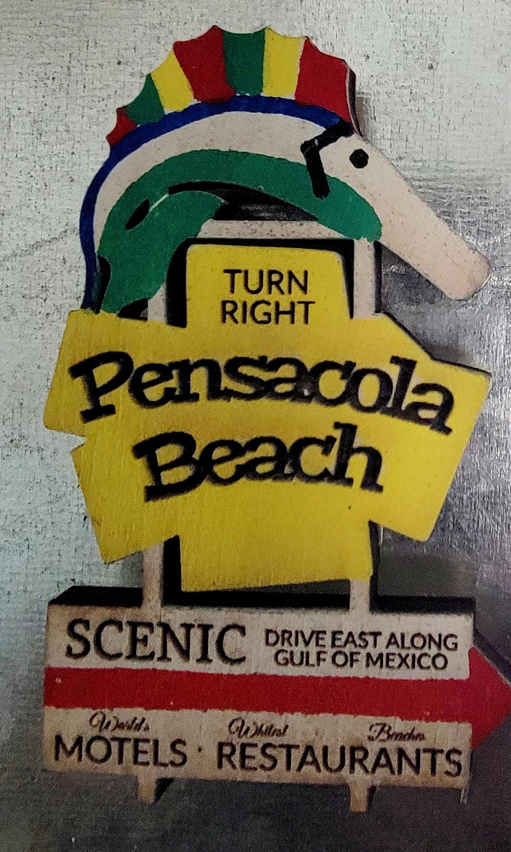 Small Pensacola Beach Sign Wood Magnet - Etsy