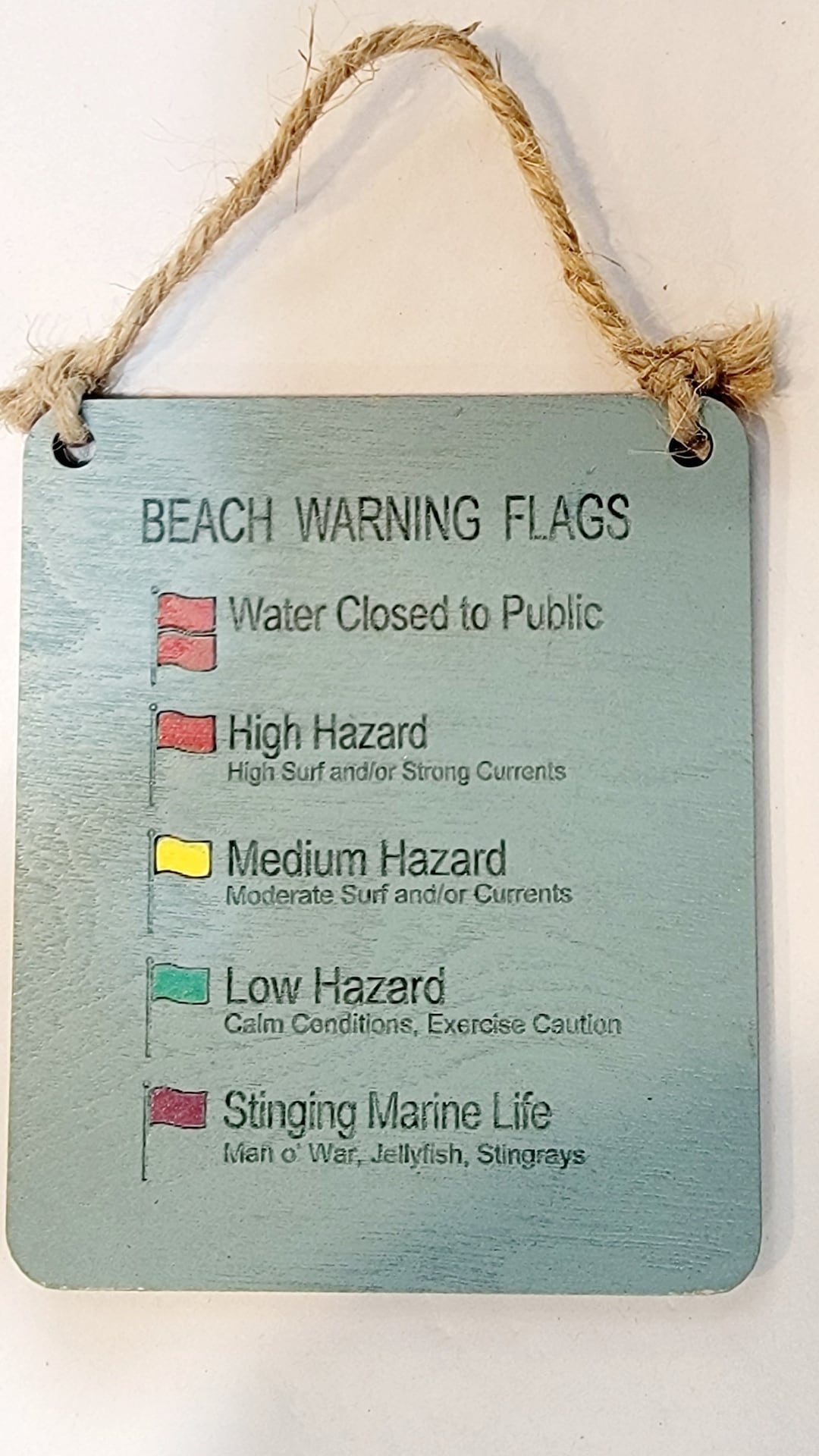Beach Warning Flags Sign - Etsy