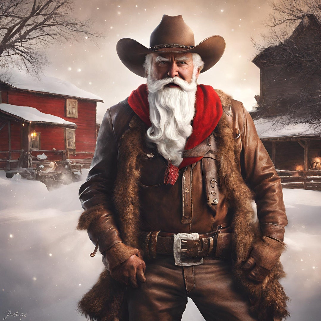 Cowboy Santa - Etsy