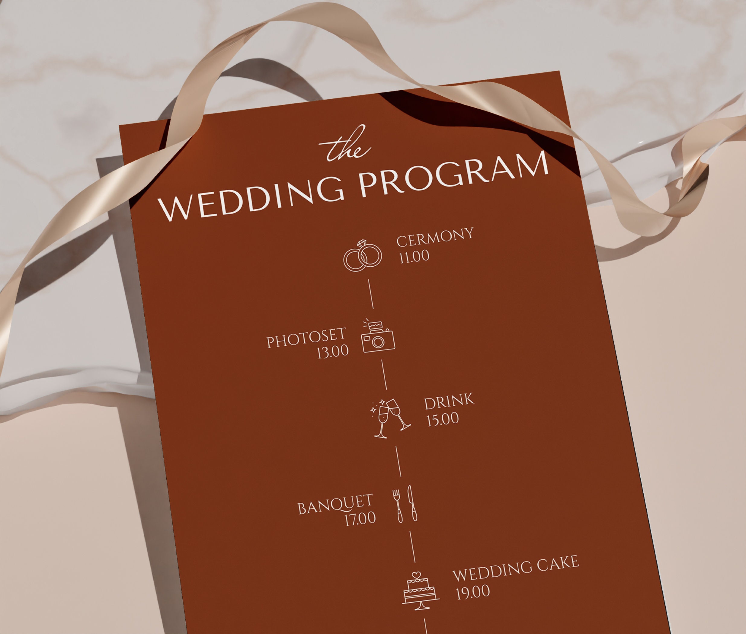 Customizable Wedding Program Templates Digital Download Wedding ...